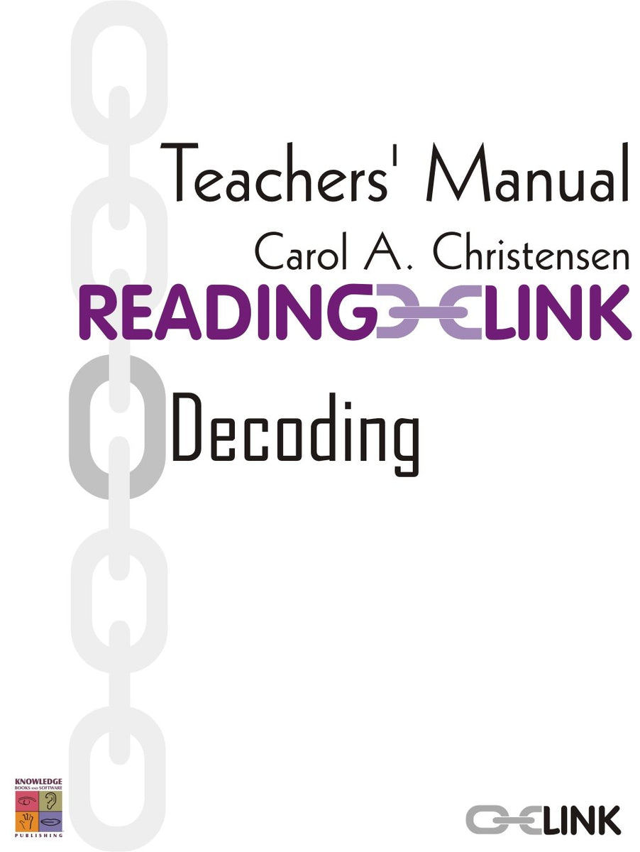 Decoding Teacher’s Manual 9781741620245 Reading LINK – Knowledge Books ...